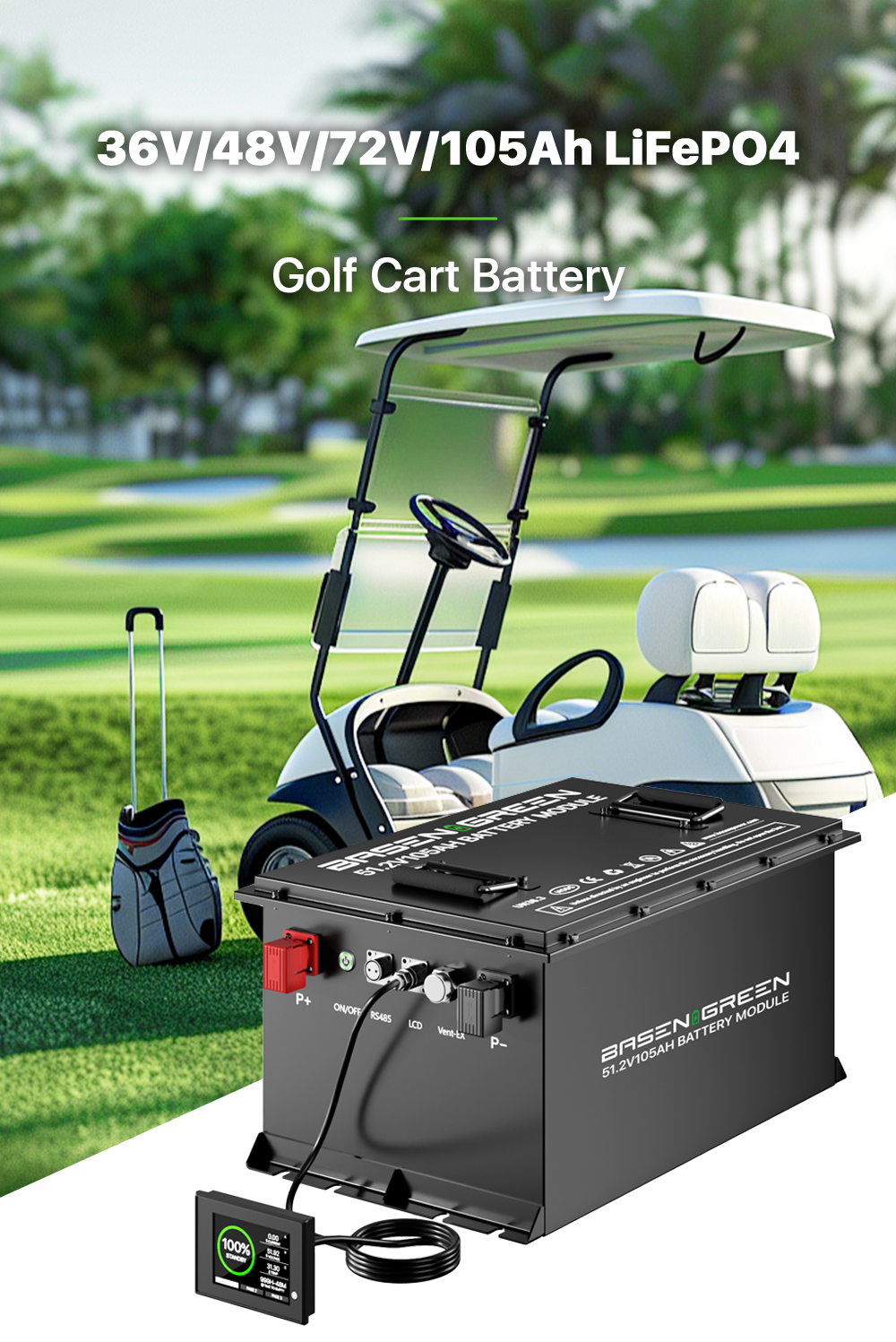 48V 105Ah Lithium Golf Cart Battery Upgrade: Longer Range, Less ...